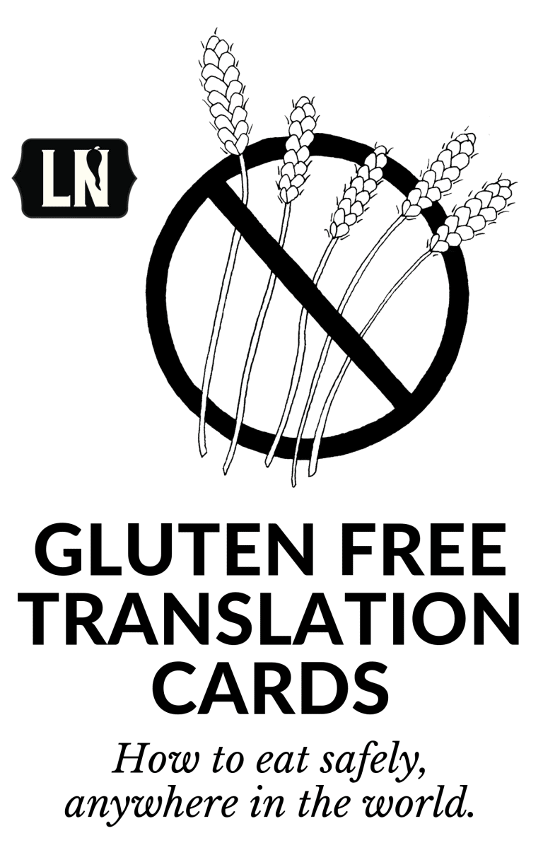 Gluten Free Translation Cards: Travel Easily in 80+ Languages